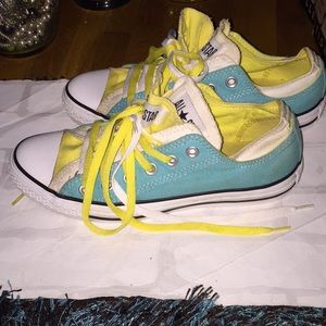 Converse | Shoes | Yellow And Blue Converse All Stars Sz 8 | Poshmark